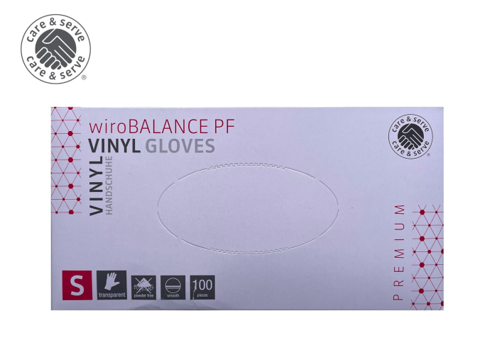 wiroBALANCE PF Vinyl Einweghandschuhe PR, 100er Box